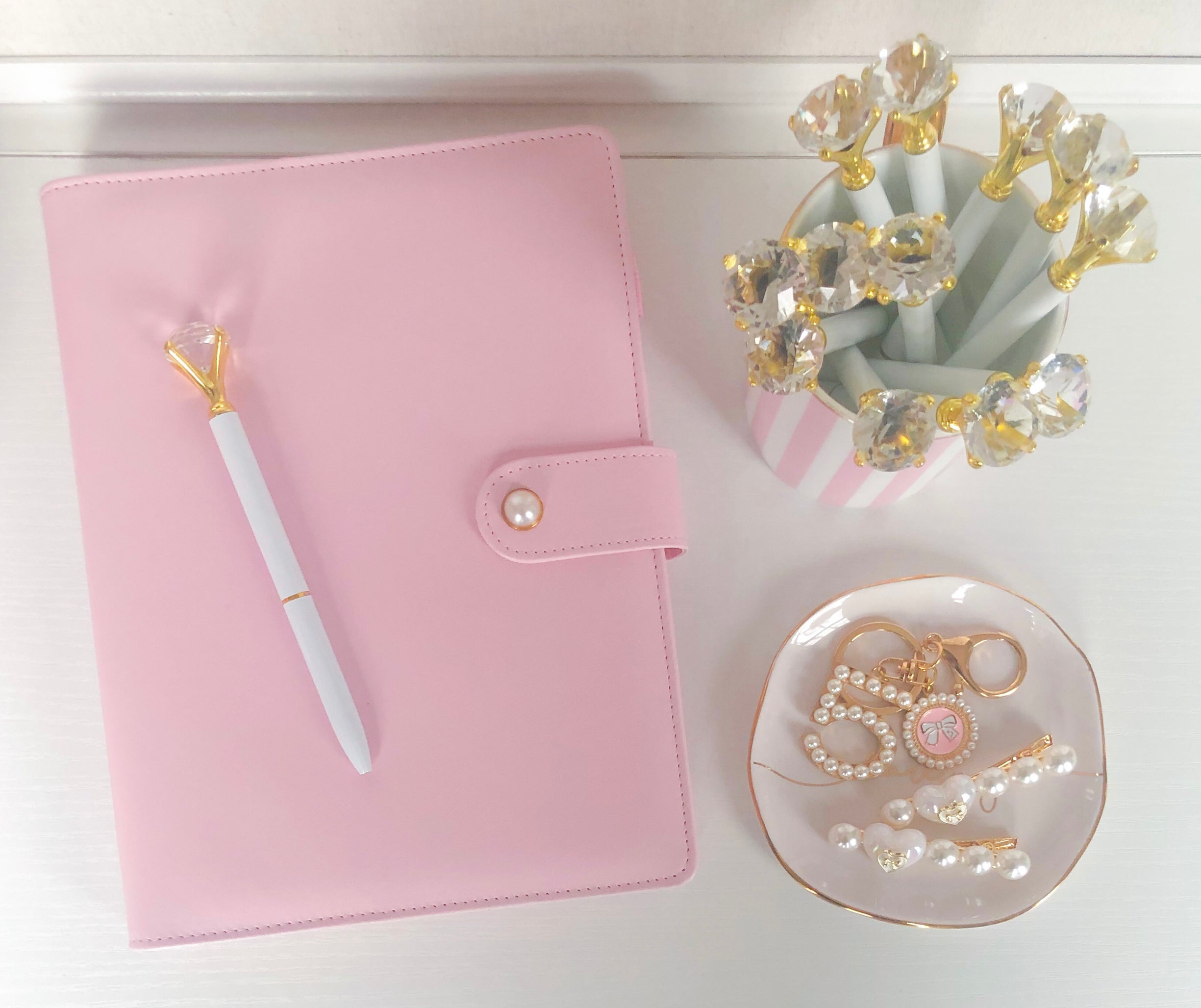 Pink Leather A5 Agenda | Pink Vegan Leather Planner | Pink A5 Planner ...